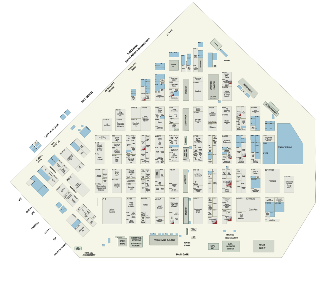 Expo Map | Sunbelt Ag Expo in Moultrie, Georgia